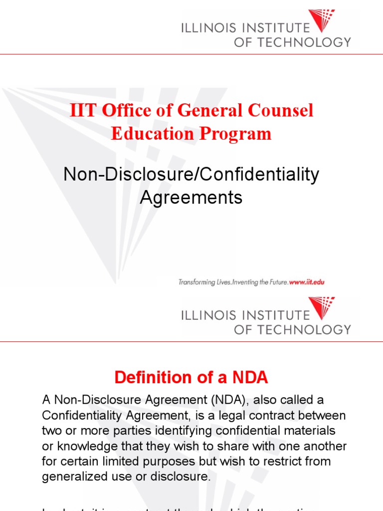 Nda Education Piece | PDF | Non Disclosure Agreement | Civil Law ...