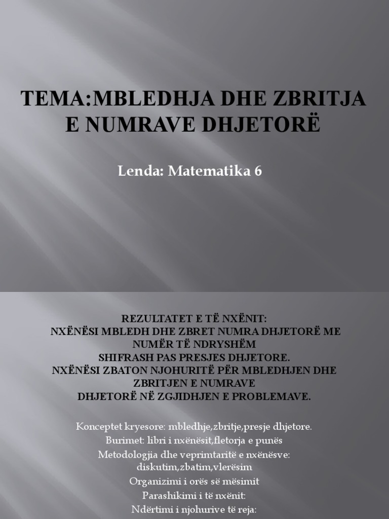 Detyra Ne Metodologji e Mesimdhenies | PDF