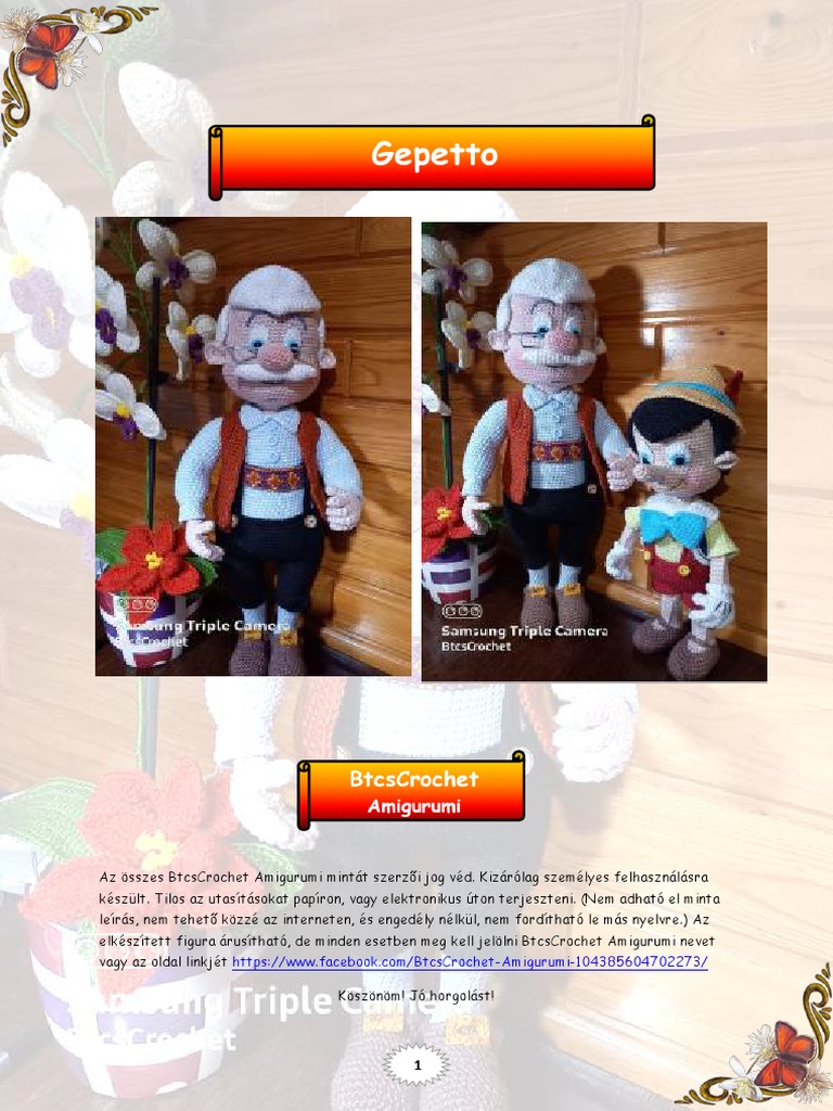 Btcs 086 BtcsCrochet Amigurumi Gepetto CL | PDF