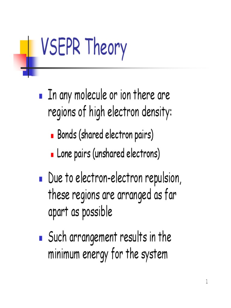 VSEPR Theory and Molecular Geometry | PDF | Chemical Polarity ...