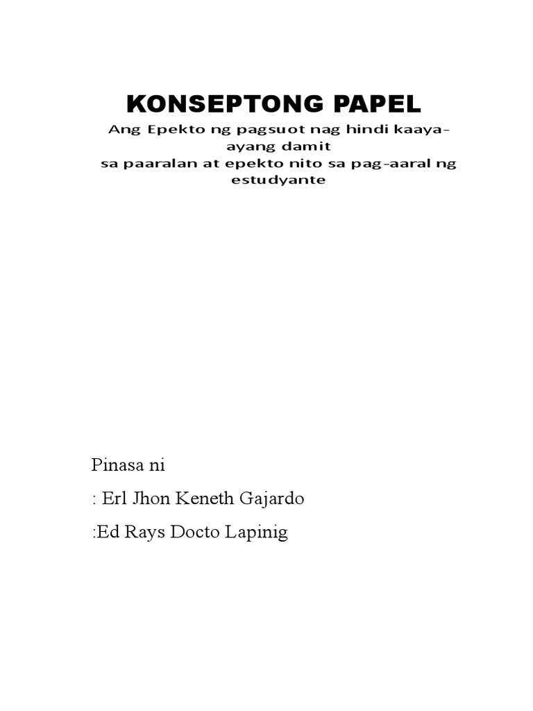Konseptong Papel | PDF