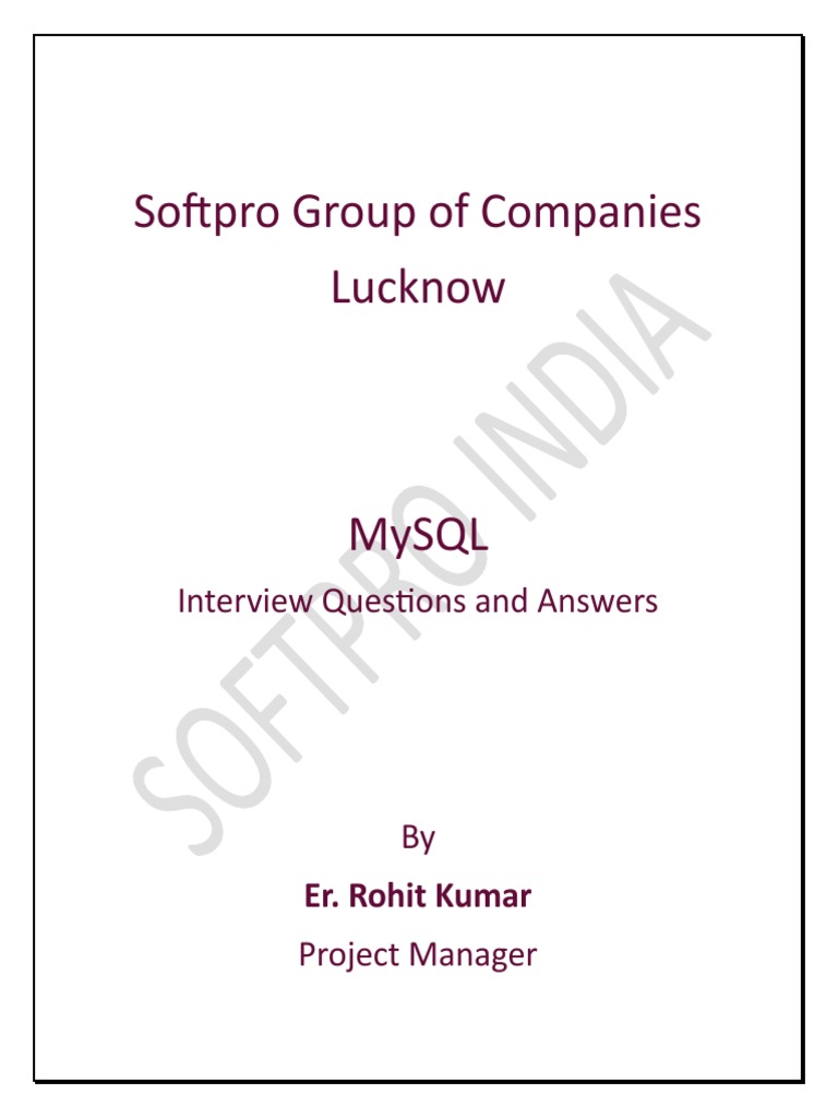 MySQL Interview Questions | PDF | My Sql | Databases