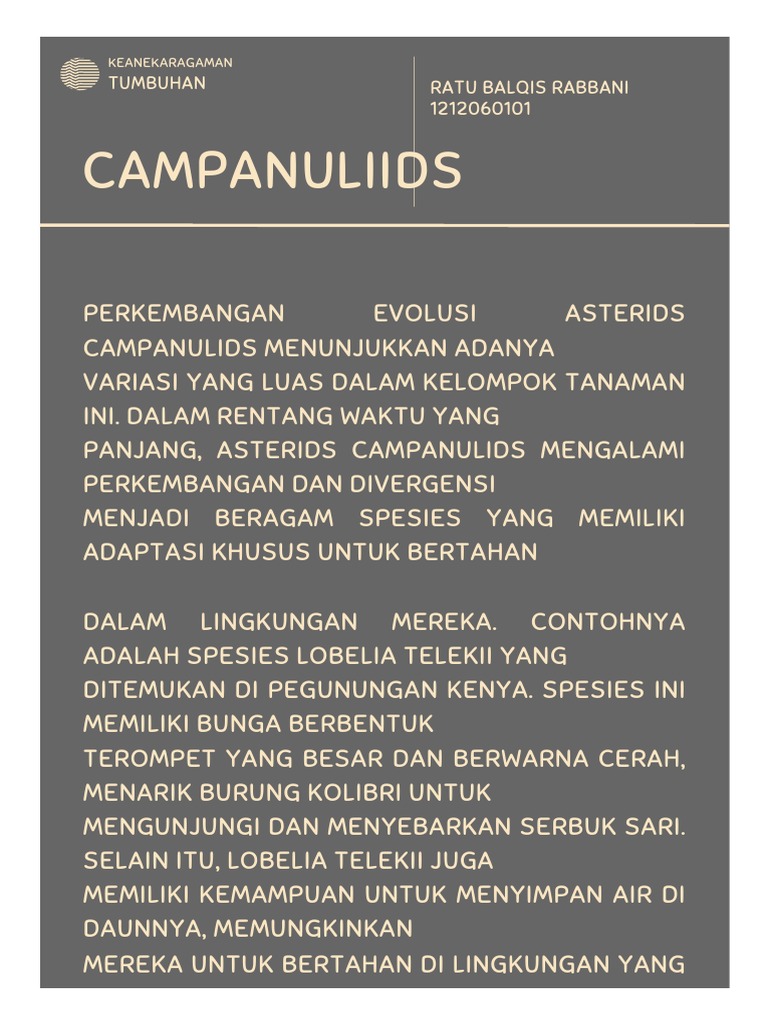 CAMPANULIDS | PDF