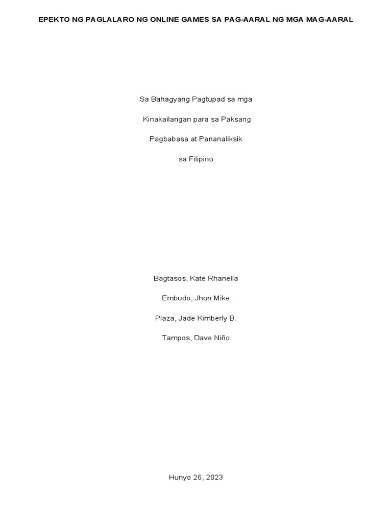 Filipino Research | PDF