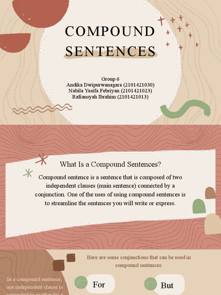 Group 6 - Compound Sentences | PDF | Sentence (Linguistics) | Cognitive Science