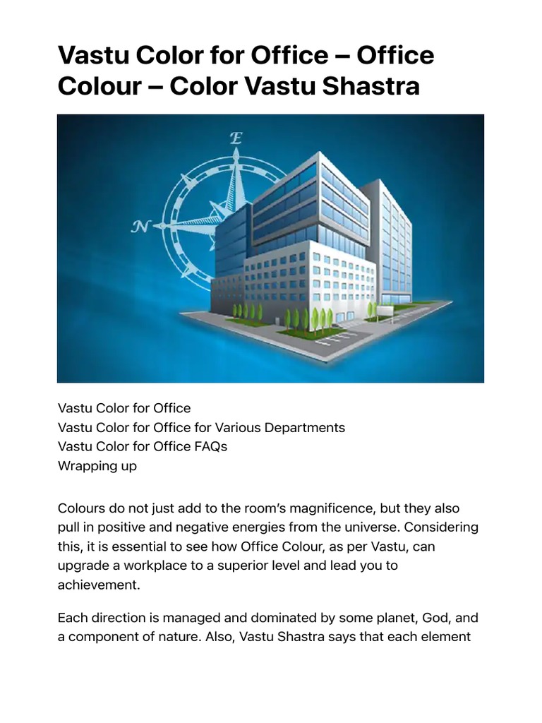 Vastu Color For Office - Office Colour - Color Vastu Shastra Guide ...