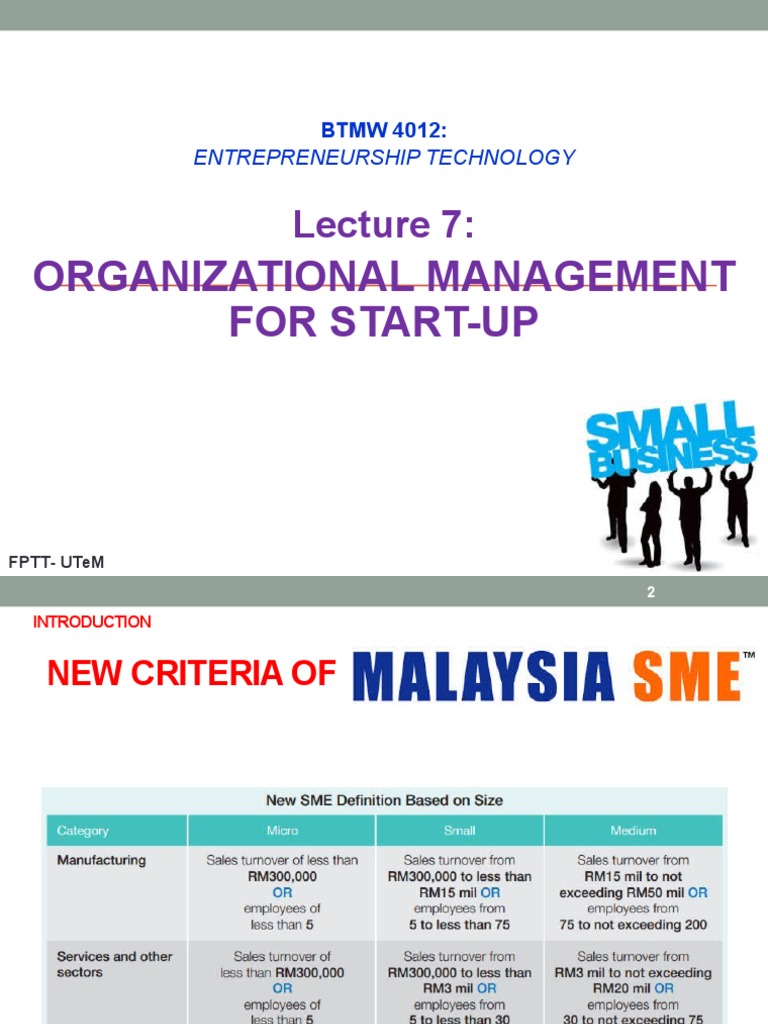 Sem 1 2022-2023-L7-Organizational Management | PDF | Entrepreneurship | Swot Analysis
