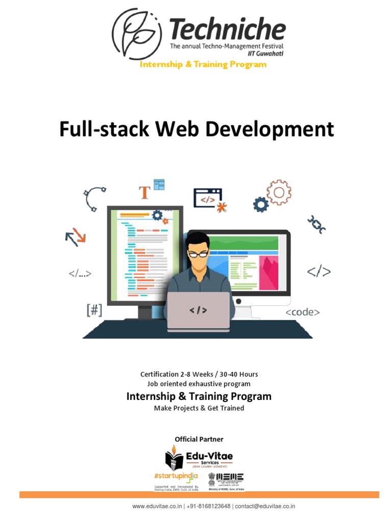 Full Stack Web Development Pdf Bootstrap Front End Framework Html Element