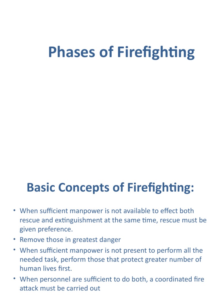 Ten Phases of Firefighting Operations | PDF | Firefighting | Fires