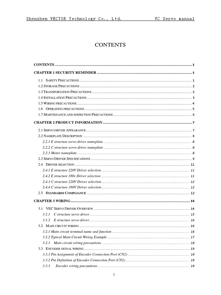 VEC-Servo-manual TK - 4225 | PDF | Power Supply | Parameter (Computer Programming)