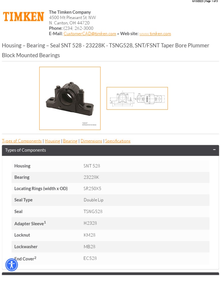 SNT528-23228K-TSNG528-SNTFSNTTaperBorePlummerBlockMountedBearings | PDF ...