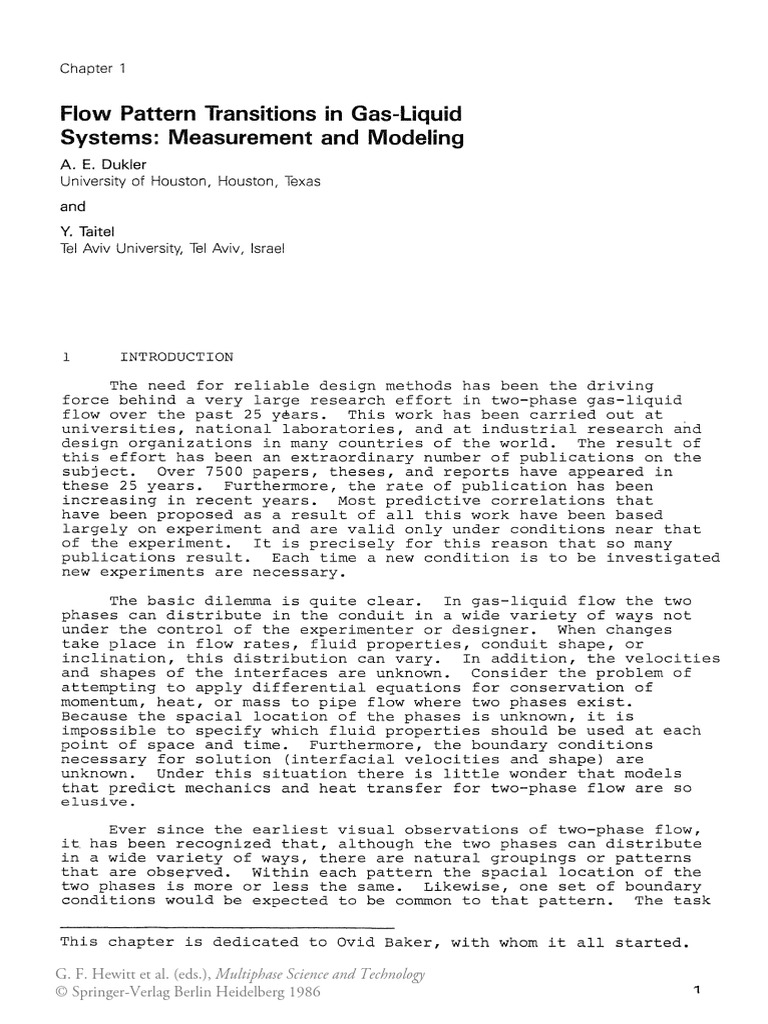 Chapter01 - Flow Pattern Transitions in Gas-Liquid Systems - Measurement and Modeling | PDF ...