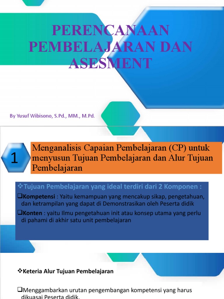 Perencanaan Pembelajaran Dan Asesment | PDF