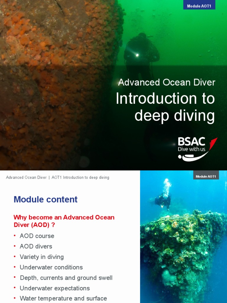 Aot1 Va Introduction To Deep Diving July 2022 | PDF | Tide | Scuba Diving