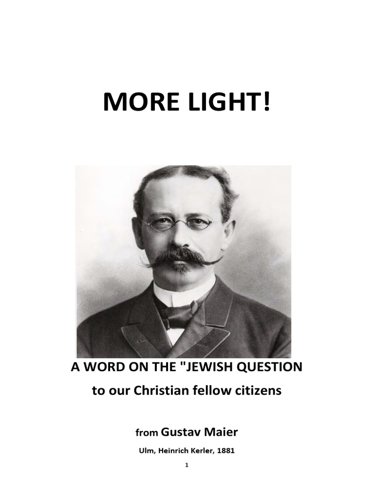 More Light! by Gustav Maier, Ulm 1881 | PDF | Jesus | Talmud