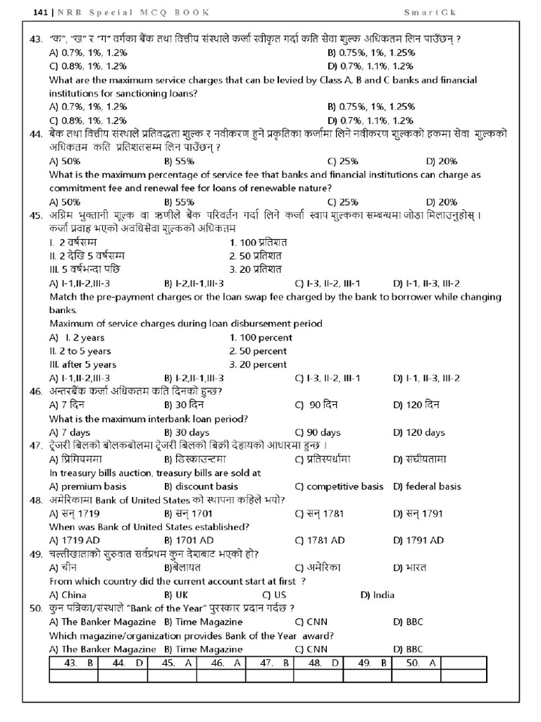 Part-8 NRB MCQ PDF BOOK | PDF