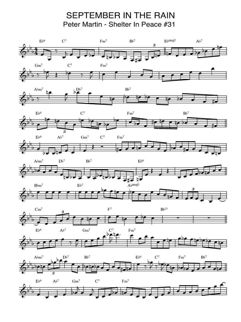 September in The Rain - Peter Martin | PDF