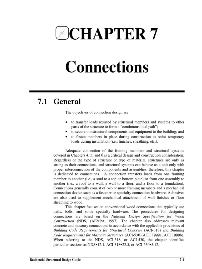 Wood Connection Design and Fasteners | PDF | Framing (Construction) | Screw
