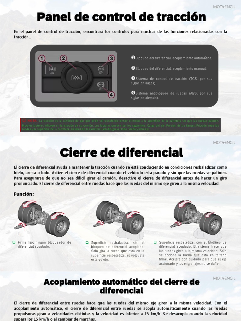 Panel de control de tracción | PDF | Eje | Camión