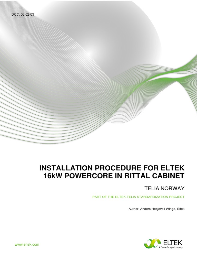 05.02-03 - Installation Guide For Eltek 16kW Powercore in Rittal Cabinet | PDF | Ip Address ...