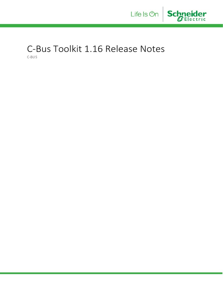 C-Bus Toolkit 1.16 Release Notes | PDF | Command Line Interface ...