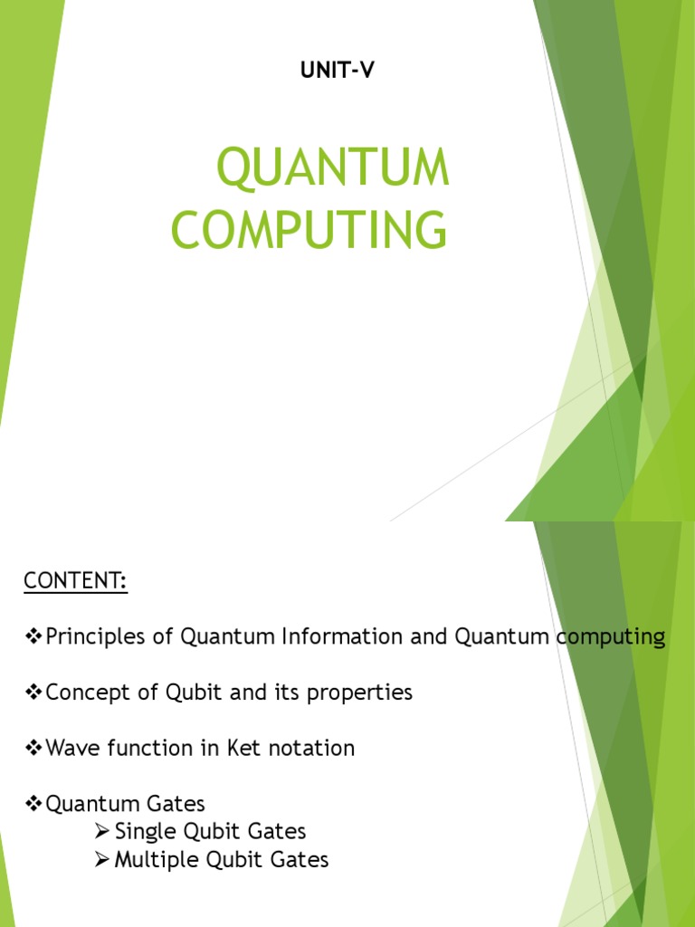 Quantum Computing CS | PDF | Matrix (Mathematics) | Quantum Computing