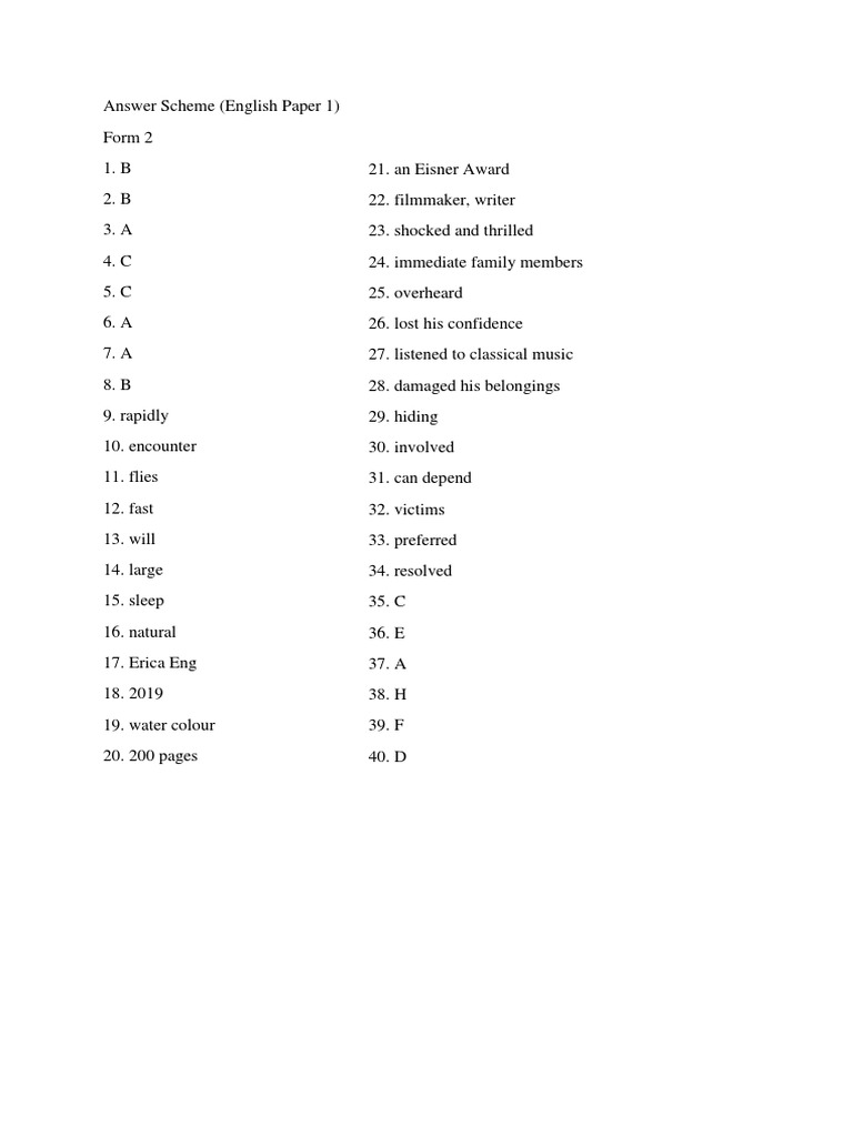 Answer Scheme | PDF Answer Scheme | PDF
