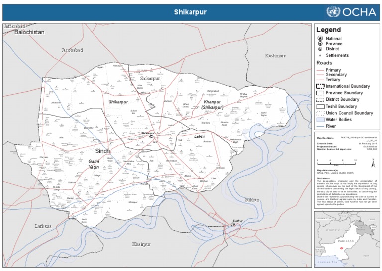 Pak726 Shikarpur Uc Settlements L A3 v1 20190204 | PDF