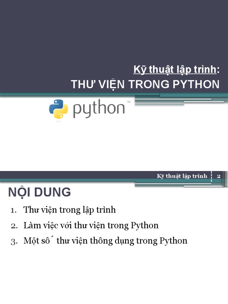 C6 ThuVienTrongPython | PDF