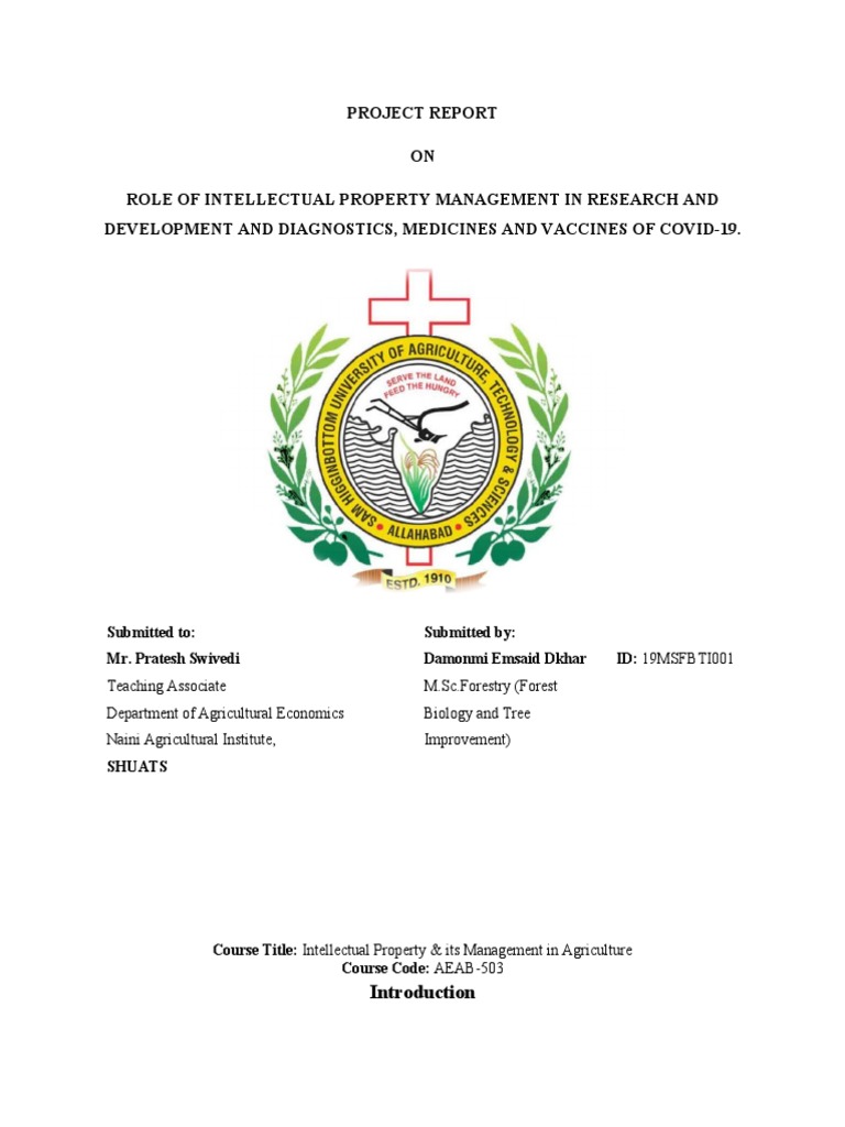 PROJECT On Ipr Edit | PDF | Patent | Clinical Trial