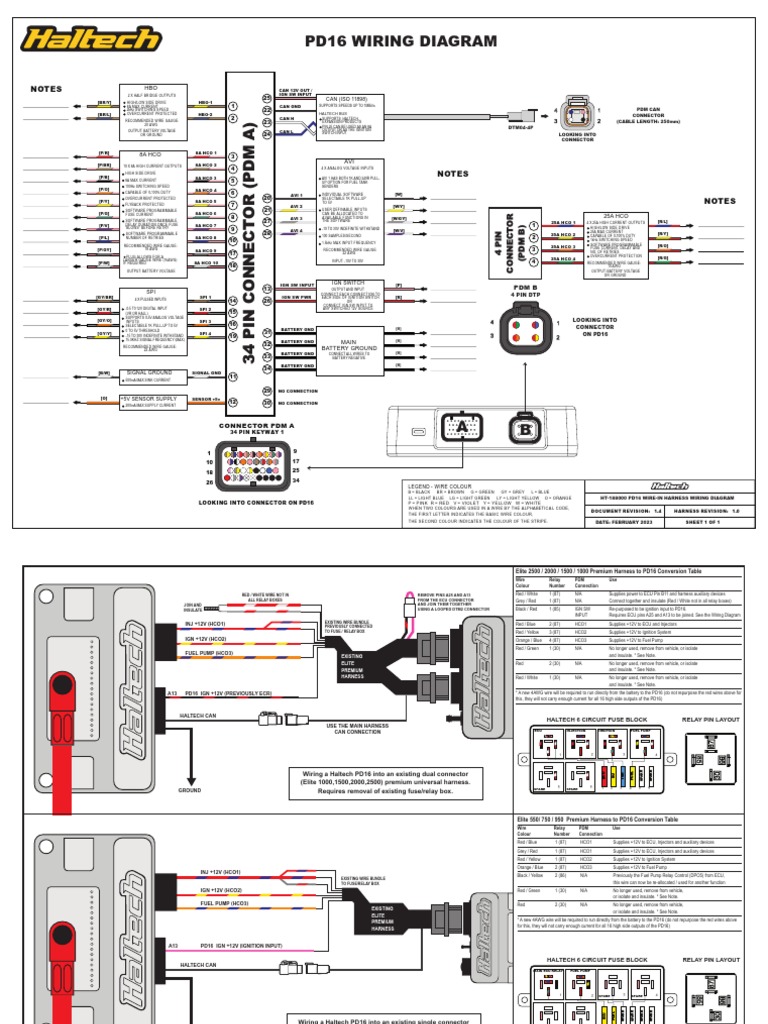 PD16 WiringDiagram | PDF | Fuse (Electrical) | Electrical Connector