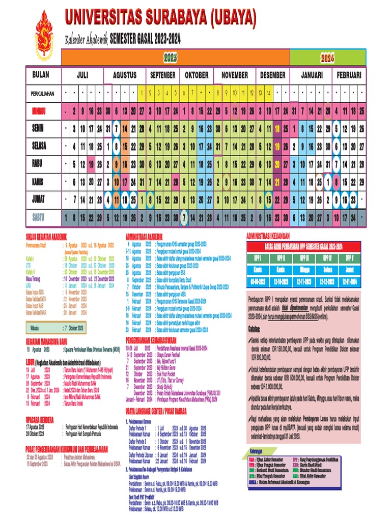 Kalender AKADEMIK 2023-2024 GASAL | PDF