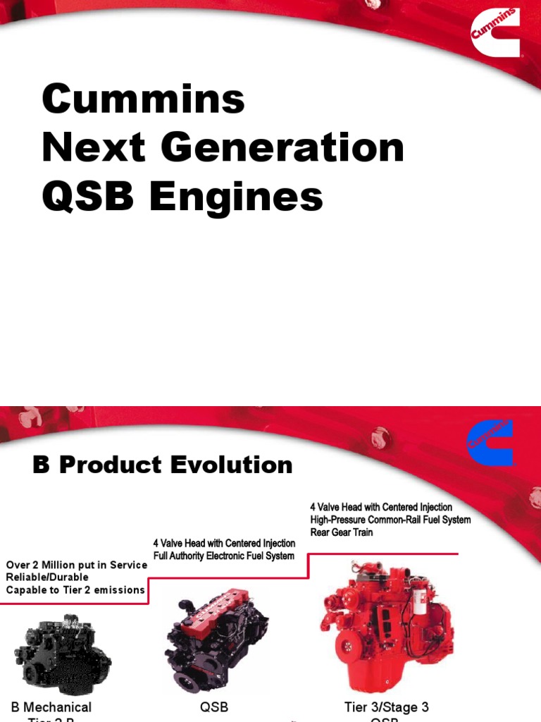 Overview of Cummins QSB Engines | PDF | Turbocharger | Pump