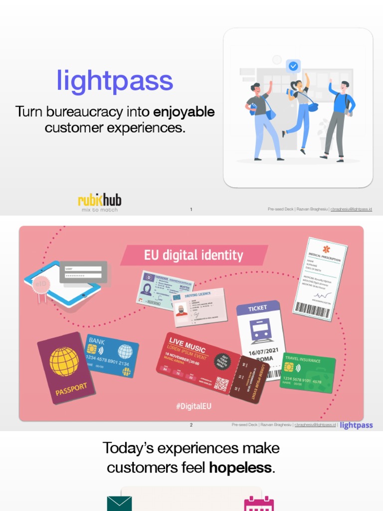 Pitch Deck - Demo - Day - Lightpass | PDF | Privacy | Computing