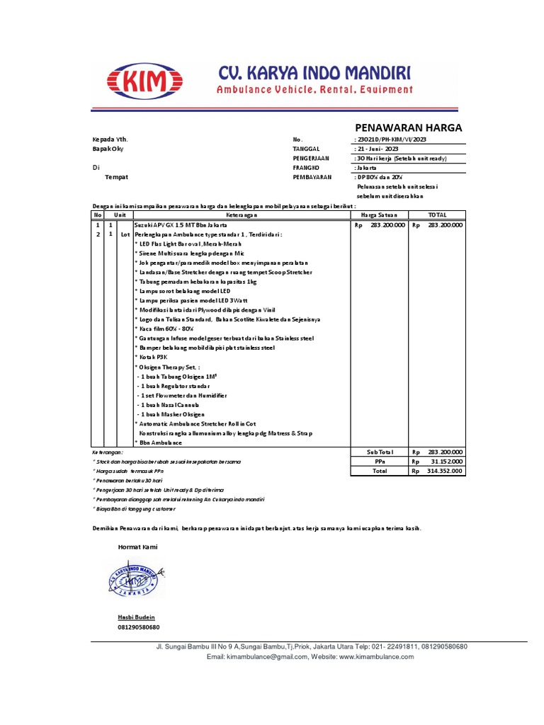 Ambulance Standar1 Apv | PDF