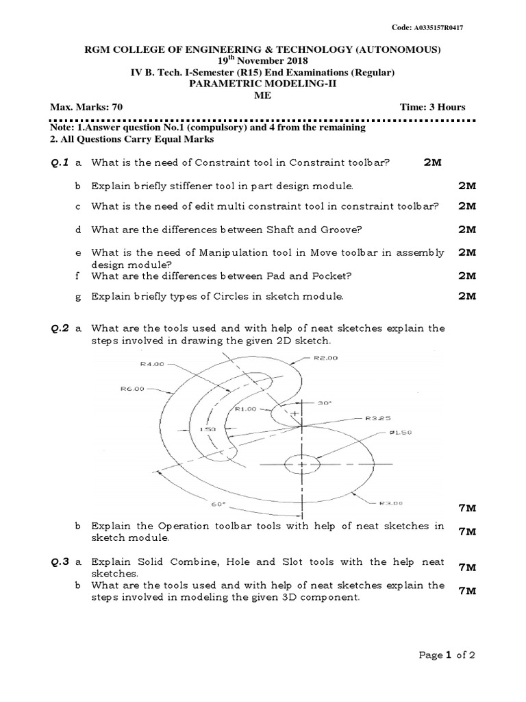 Parametric Modeling II Exam Guide | PDF | Secondary Sector Of The Economy