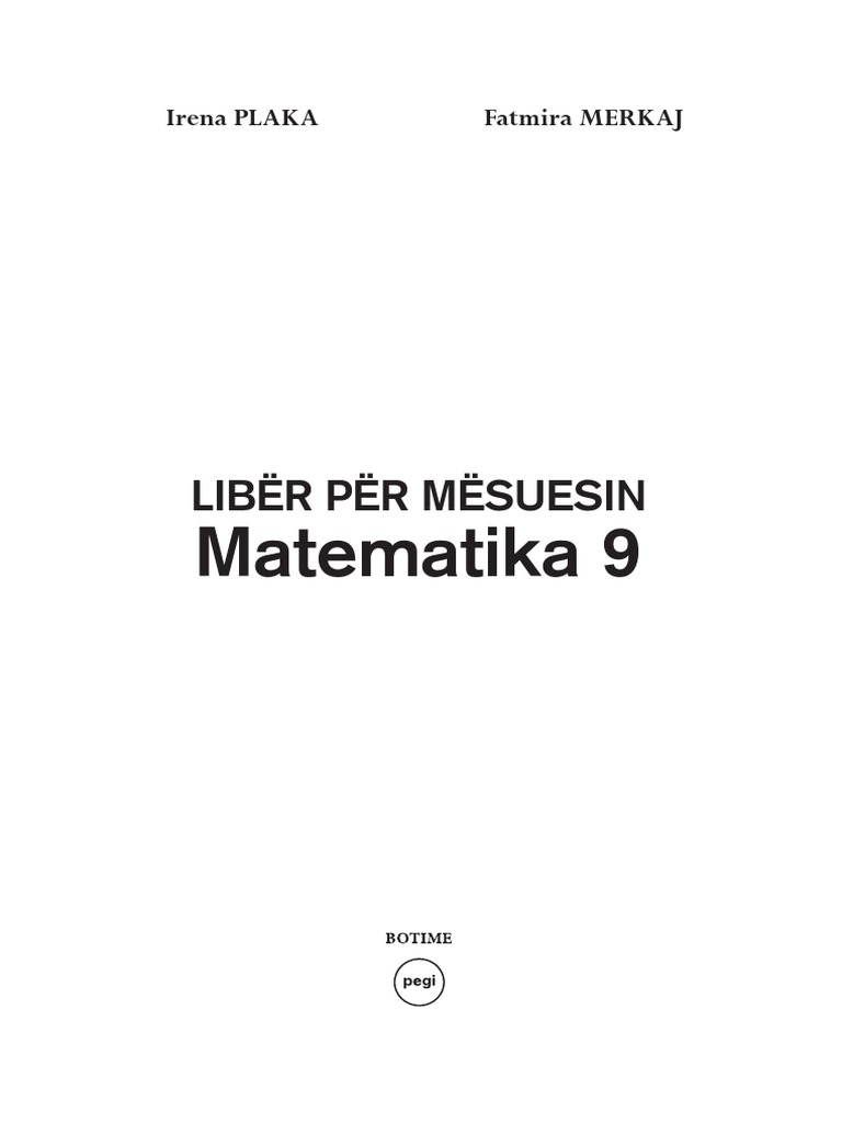 Matematika 9 - Liber Per Mesuesin | PDF