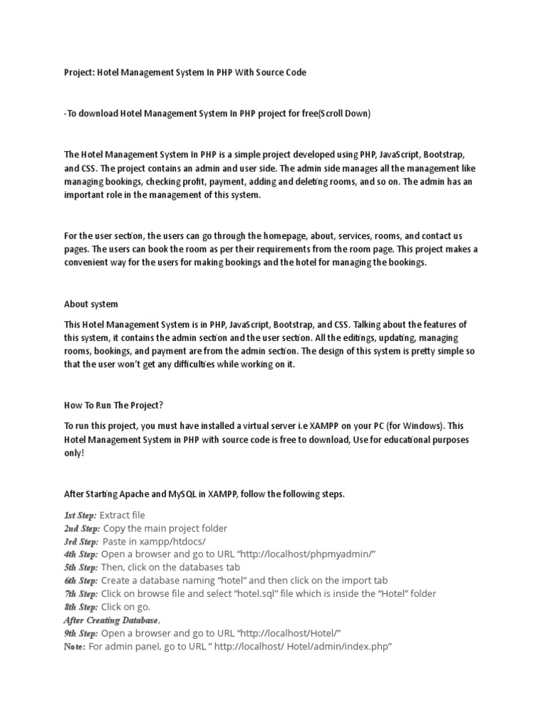 Project Report | PDF | Php | Databases