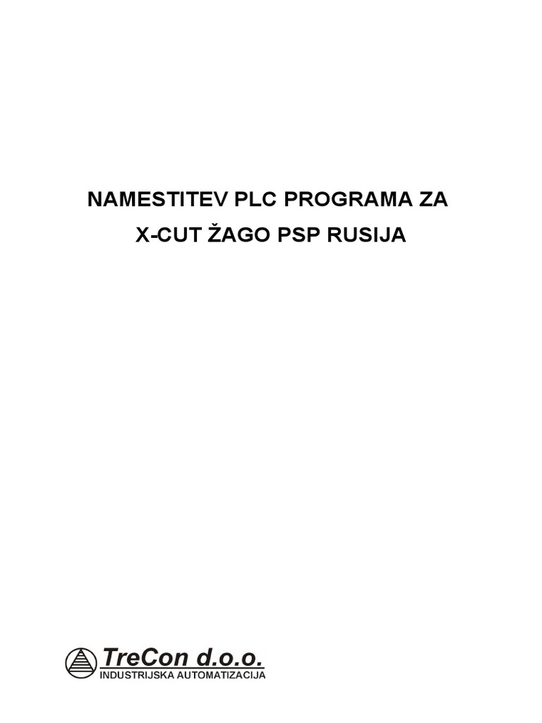 Namestitev PLC Programa Na PLC CX1030 PSP | PDF