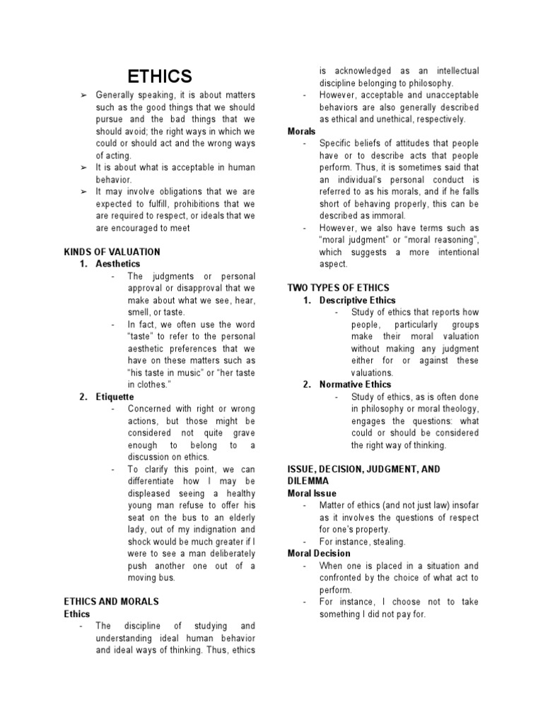 ETHICS (Reviewer) | PDF | Morality | Psychological Egoism