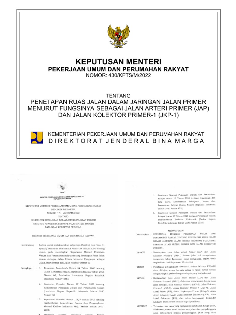 Peta Jalan Arteri & Kolektor Indonesia | PDF