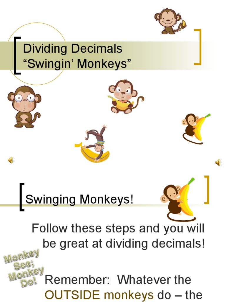 Swingin Monkeys Dividing Decimals | PDF | Division (Mathematics ...