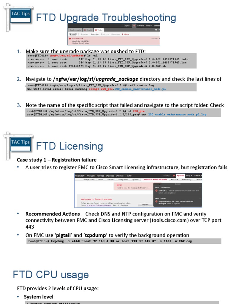 FTD Troubleshooting Reminders | PDF | Information Technology | Software Development