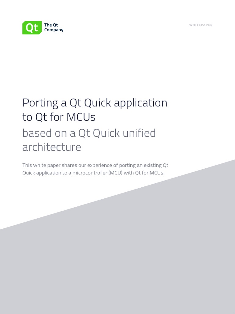 Porting A Qt Quick Application To Qt For Mcus Pdf Microcontroller Application Software