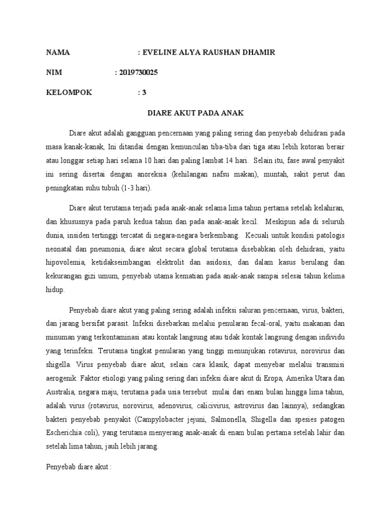 Rangkuman DIARE AKUT | PDF