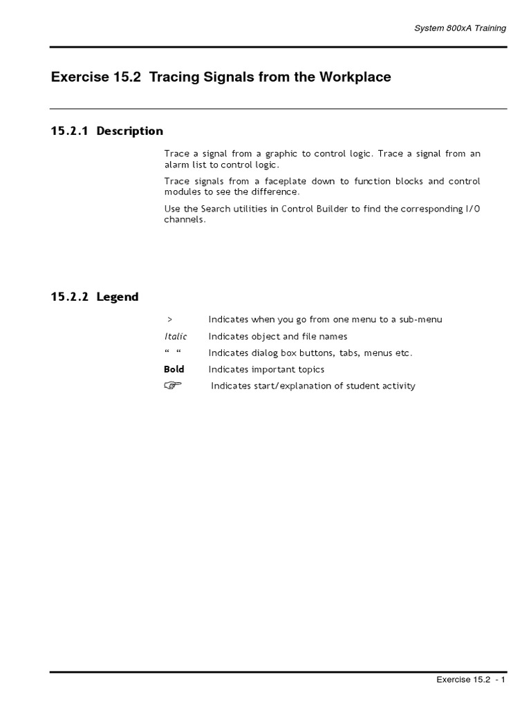 Signal Tracing in System 800xA Training | PDF | Menu (Computing ...