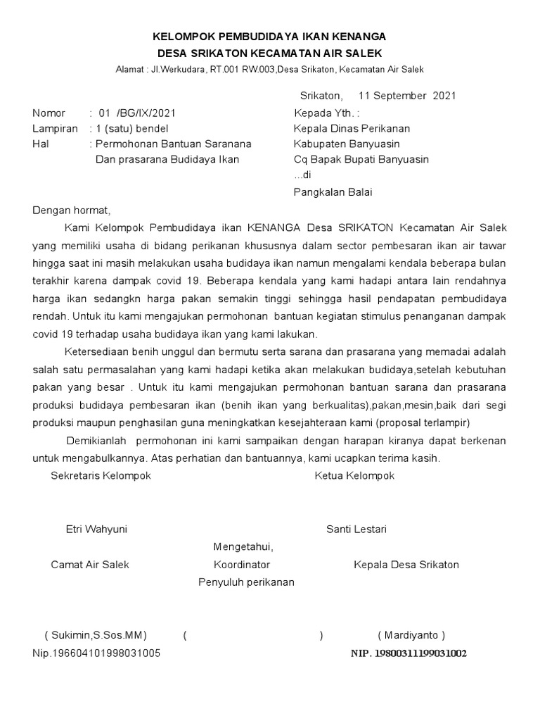 Proposal POKDAKAN Kenanga | PDF