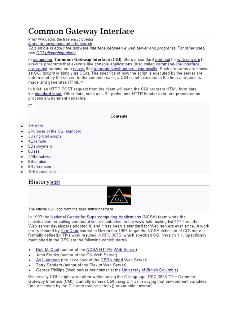 Common Gateway Interface | PDF | Networking | Internet & Web