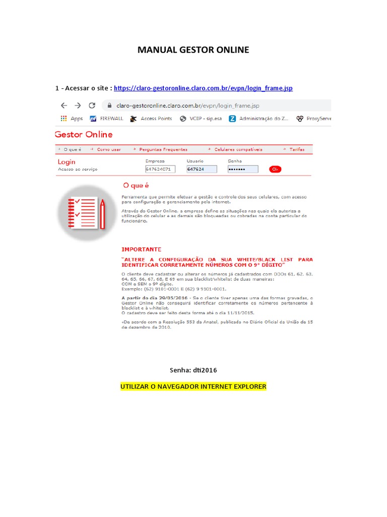 Manual Gestor Online | PDF