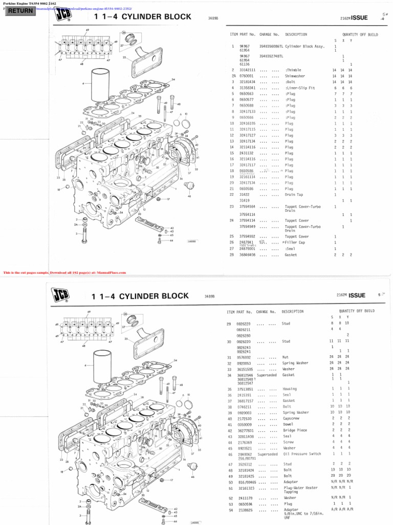 Perkins Engine t6354 9802 2162 | PDF